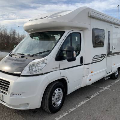 Bessacarr E480 4 berth rear garage rear fixed bed coachbuilt motorhome
