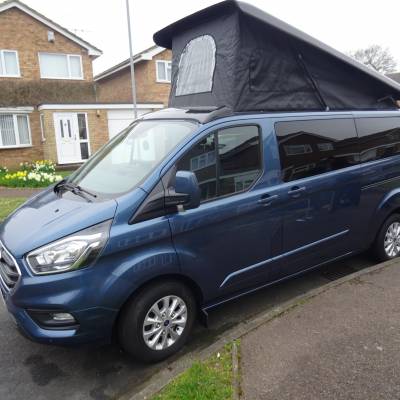 Ford Transit Custom LWB Pop Top 2019 4 Berth 6 Belted Seats Camper Van ...