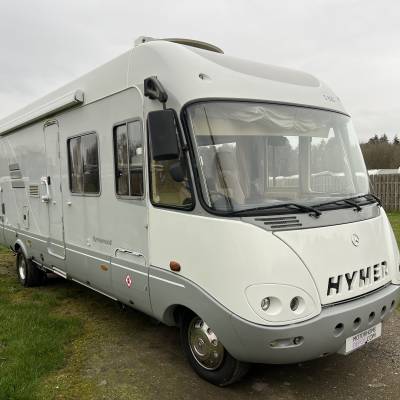 Hymer S820, A Class, 4 Berth, Rear Fixed Bed, Drop Down Bed, Sports Garage