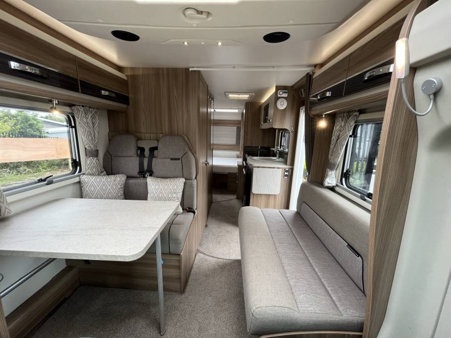 Swift Bessacarr 494 4 berth 4 belts fixed rear transversed Island bed