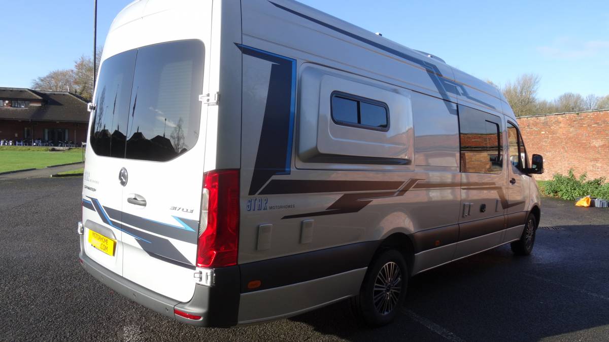 Star Motorhome Mercedes auto luxury 4 berth 4 belt campervan with rear ...