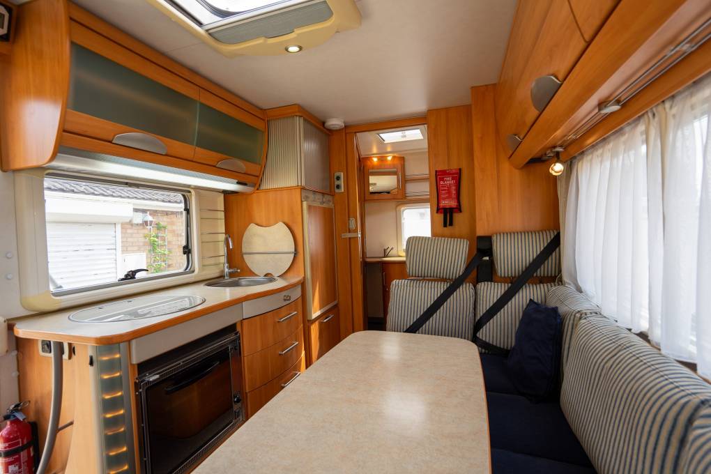 Hymer B564 - Compact 3 Berth A Class Motorhome with Large End Washroom.