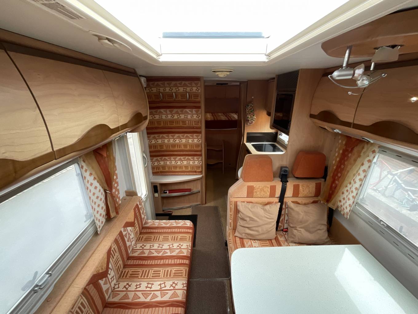 Burstner Argos 747-2 rear over garage bed 7 berth motorhome for sale